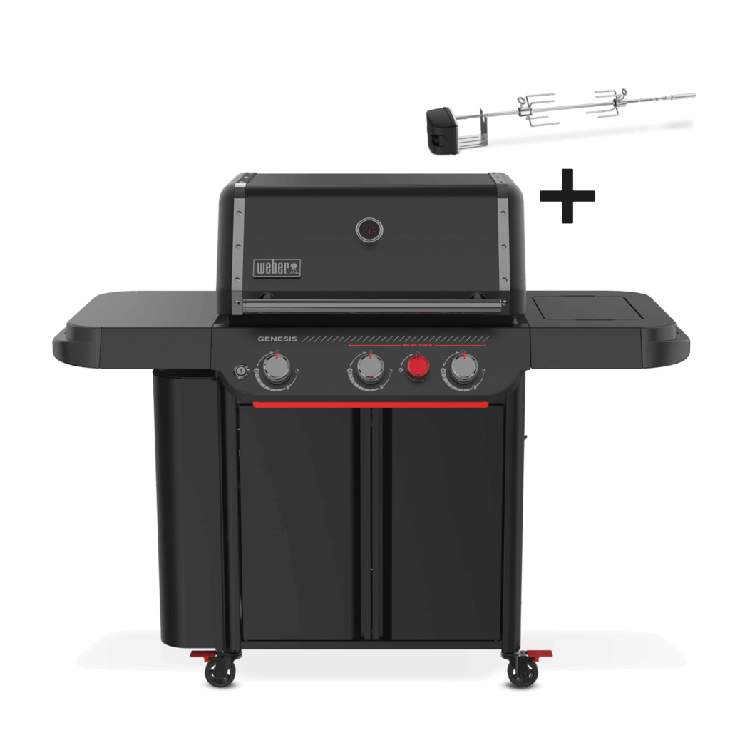 GENESIS E-330 WR GBS Stealth-Edition Weber-Gasgrill inkl. Drehspieß ...